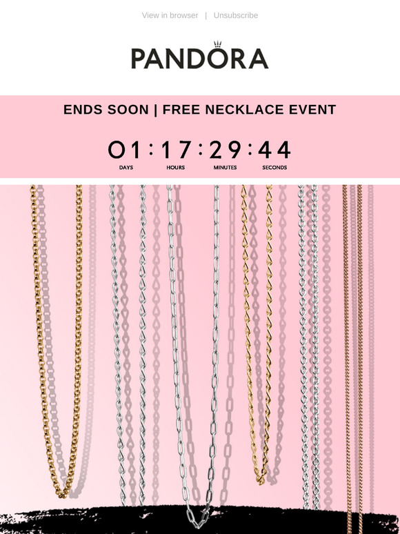 Pandora: LAST CHANCE! Free necklace is almost gone | Milled