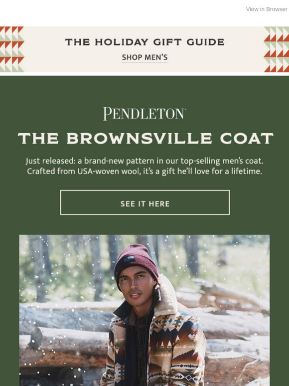 Pendleton: It’s back: the iconic Brownsville Coat | Milled