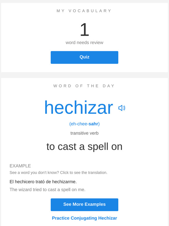 Encontrada: SpanishDictionary.com Daily Lesson — Review Your Words and ...