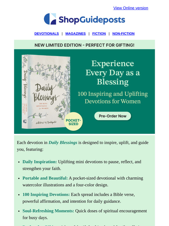 Guideposts: NEW! Pocket-Sized Devotional for Women! | Milled