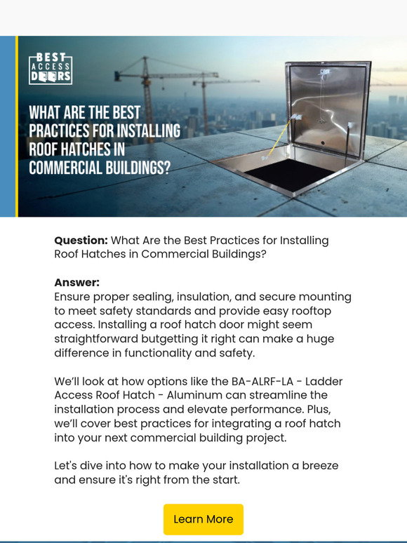 Best Access Doors: What Are the Best Practices for Installing Roof ...