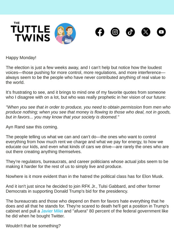 The Tuttle Twins: Land of the Free (where we're not actually free to ...