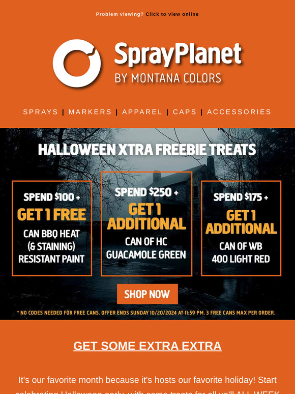 Spray Planet: Halloween Trick Or Treat FREEBIE! | Milled
