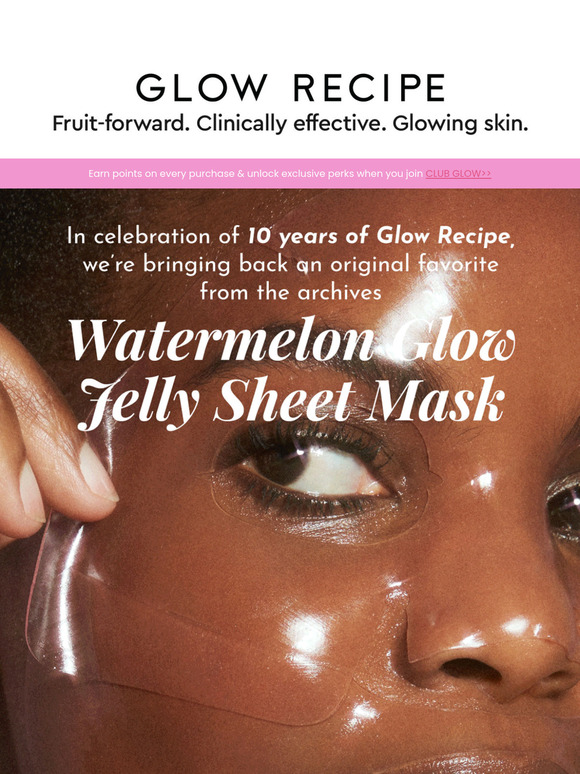 Glow Recipe: Have you met Watermelon Jelly Sheet Mask? | Milled