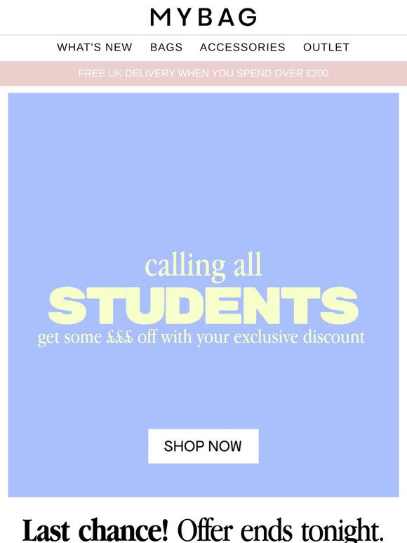 Mybag: Calling all students | Milled