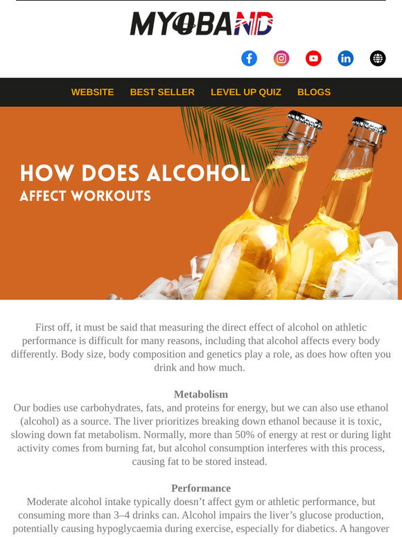 Myo-band: Alcohol and exercise: the truth revealed | Milled