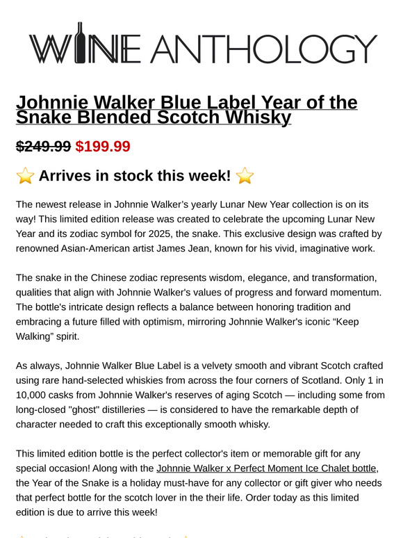 Wine Anthology: 🐍 JW Blue Label Year of the Snake: new Lunar New Year ...