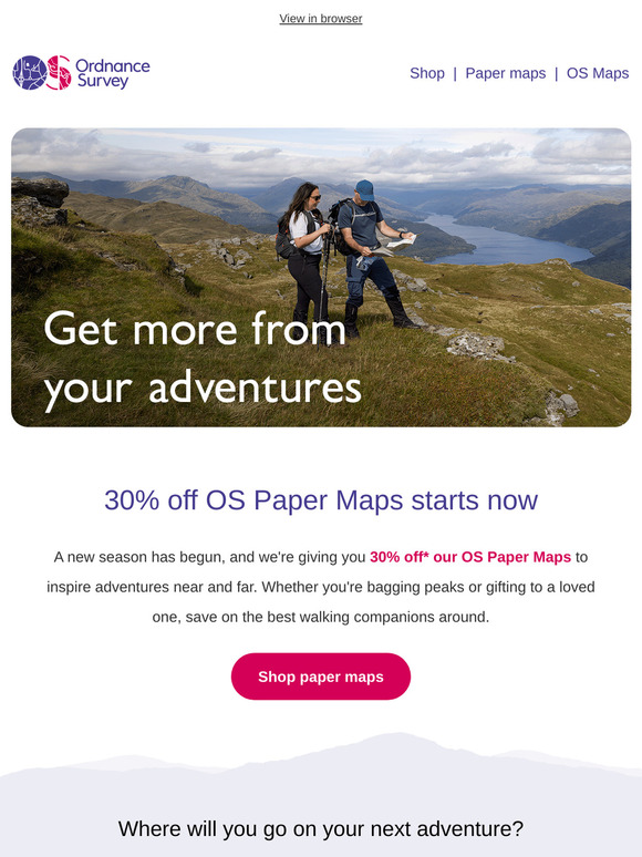 Ordnance Survey: 30% off paper maps — 🗺 | Milled