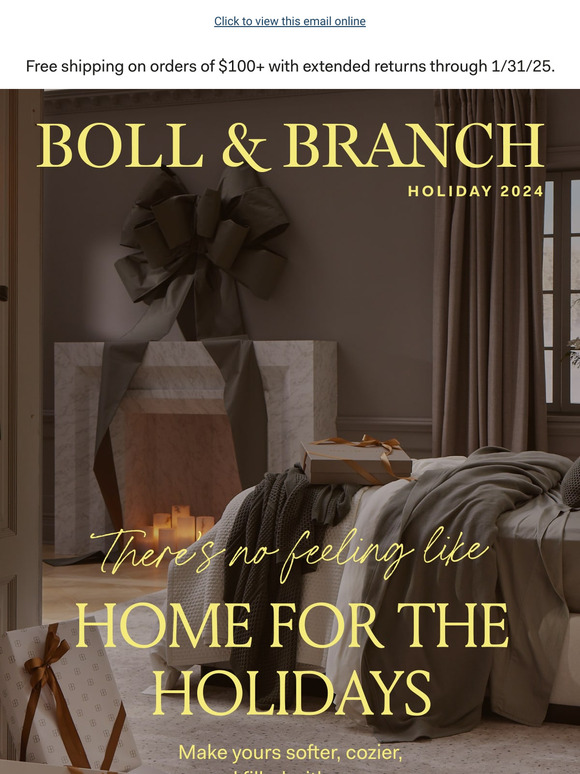 Boll & Branch: 🎁 Just In: 15% OFF this year’s top gifts | Milled