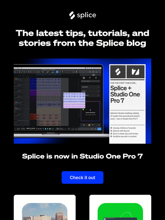 Splice: A new Splice integration, 5 key rhythms, and a legendary studio tour. | Milled