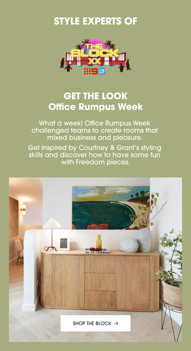 Freedom Australia: The Block: Office Rumpus Week | Milled