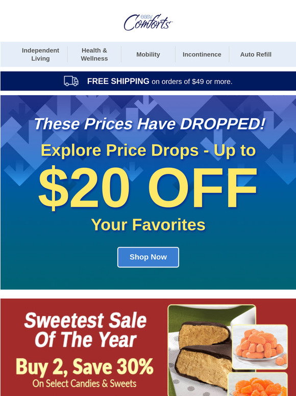 Easy Comforts: Our Prices Have Dropped - Be The First To Save... | Milled