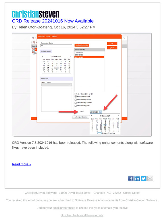 ChristianSteven Software: CRD Release 20241016 Now Available | Milled
