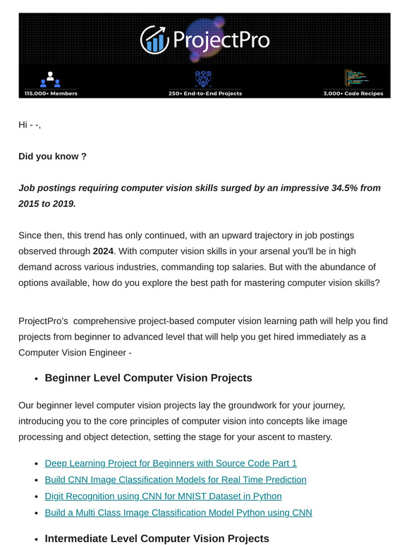 ProjectPro: 13 Computer Vision Projects That Will Make You a Pro | Milled