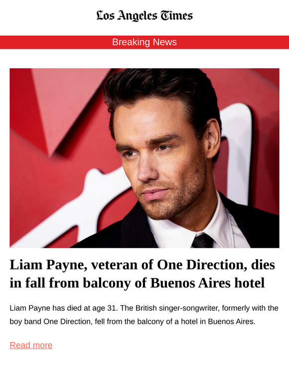 Los Angeles Times: Liam Payne, pop star and former One Direction member, dies at 31 | Milled