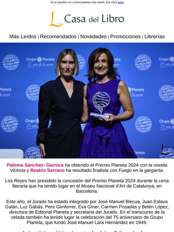 Casa del Libro ES: Lector: Ganadora y finalista del Premio Planeta 2024 ...