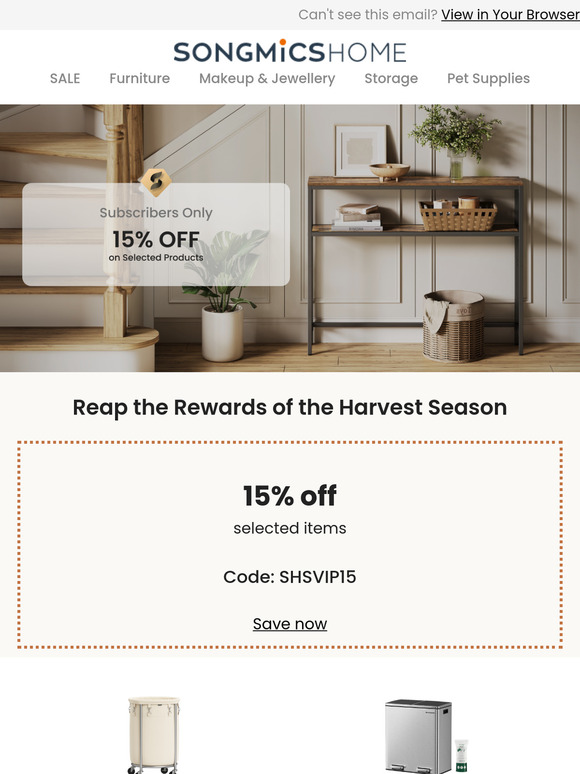 VASAGLE: Hey, October brings exclusive offers | Milled