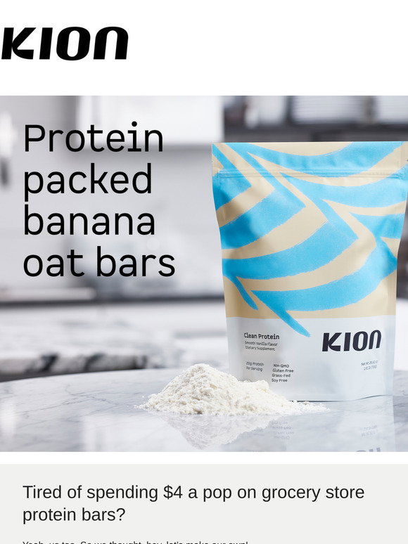 Kion: DIY protein-packed banana oat bars 🍌 | Milled