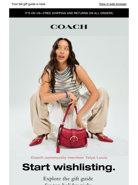 Coach: Introducing our fall gifts. | Milled