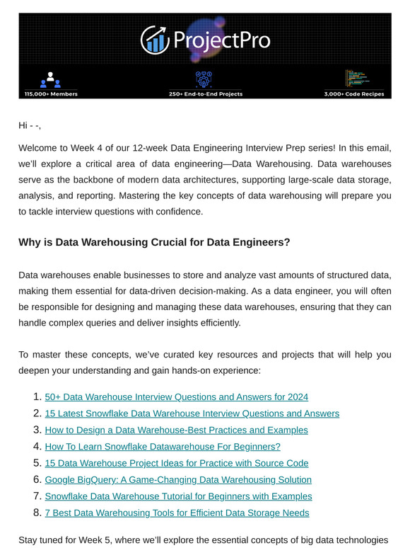 ProjectPro: Data Engineering Interview Prep: Week 4 – Master Key Data ...