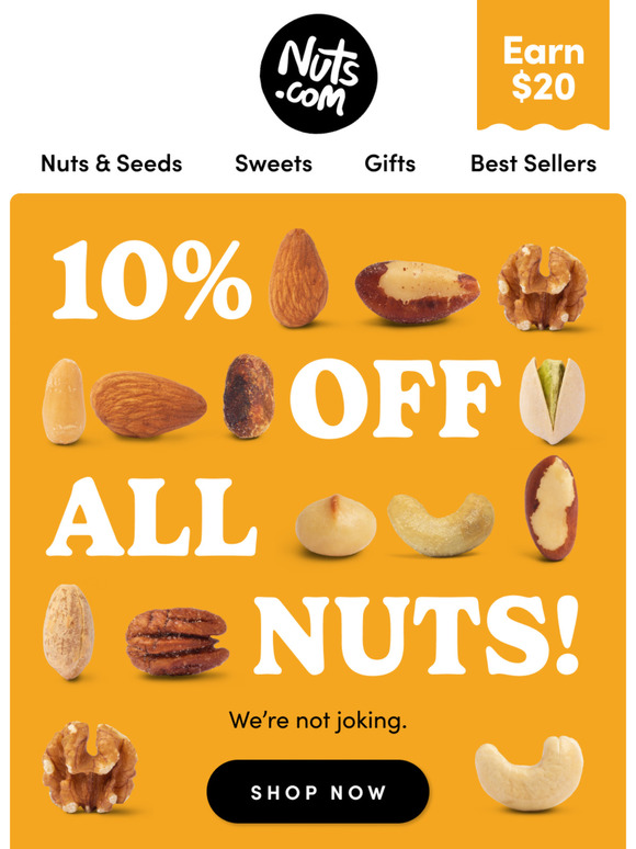 Nuts.com: The nuts you love? 10% OFF Now! | Milled