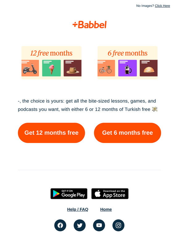 Babbel: —, you've unlocked 12 months of Turkish for free 💸 | Milled