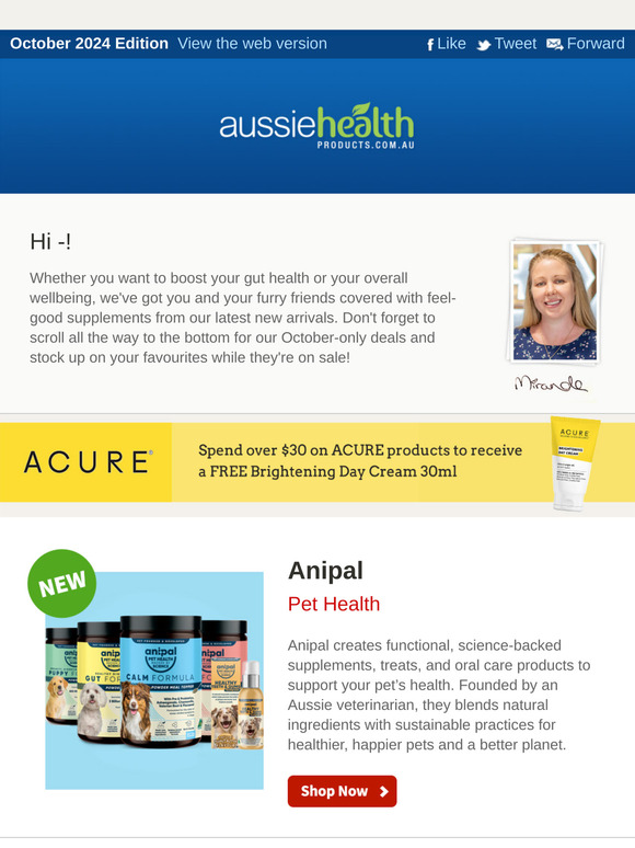 Aussie Health Products: Health for all! New arrivals for you and your ...