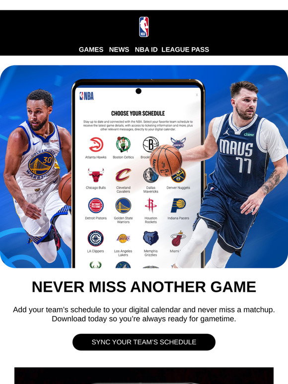 The NBA Store: Sync Your Team's Calendar. Stay Game Ready. | Milled