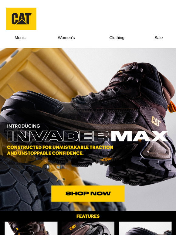 Cat Footwear: Invader Max: The Most Capable Work Boot Ever Made. | Milled