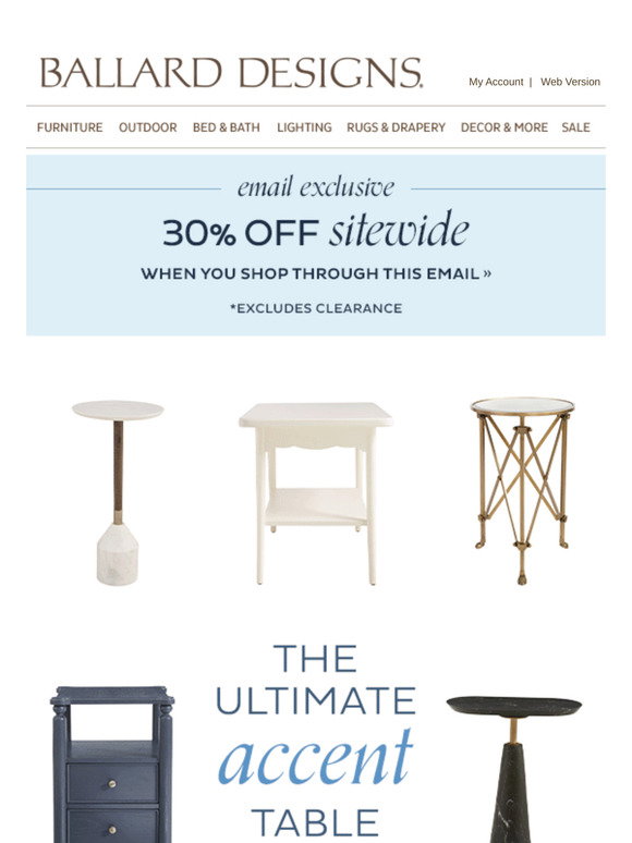 Ballard Designs: Discover the perfect accent table | Milled