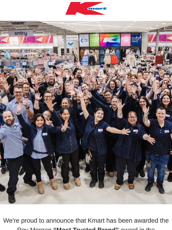 Kmart: Thanks for your continued support Australia! 🥳 | Milled