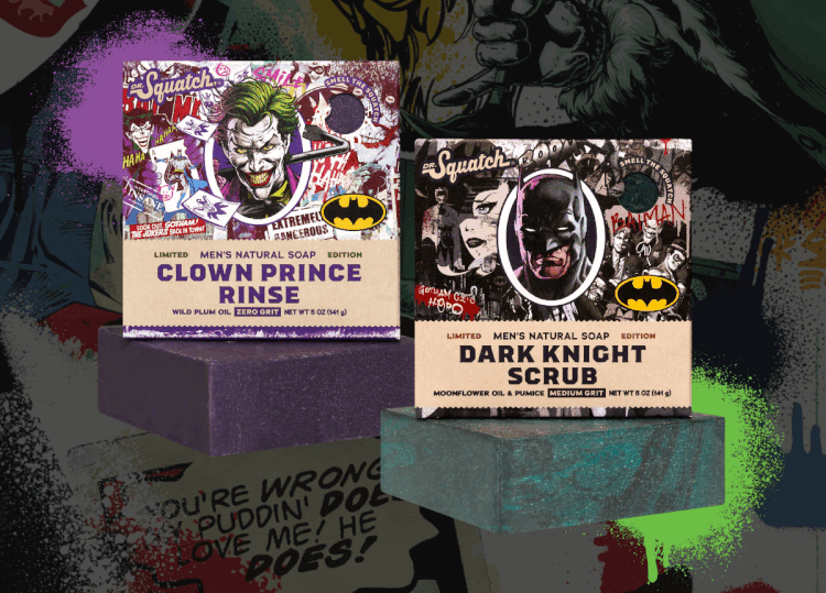 Dr. Squatch: NEW: Dark Knight Scrub & Clown Prince Rinse are out now ...