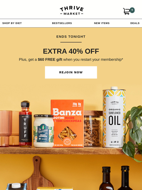 Thrive Market Email Newsletters: Shop Sales, Discounts, and Coupon Codes