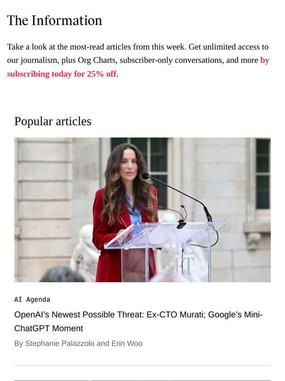 The Information: This Week's Most Popular Stories | Milled