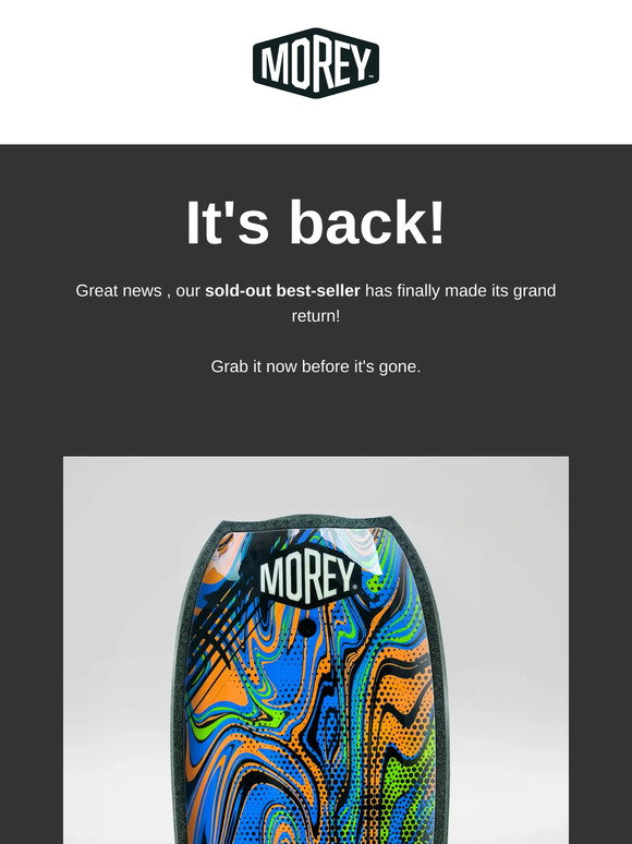 Morey Bodyboards: MACH12 MDS ECO-TECH is now back in Stock! | Milled