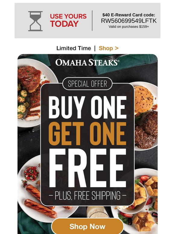 Omaha Steaks: Buy One Get One deals with NEW items! | Milled