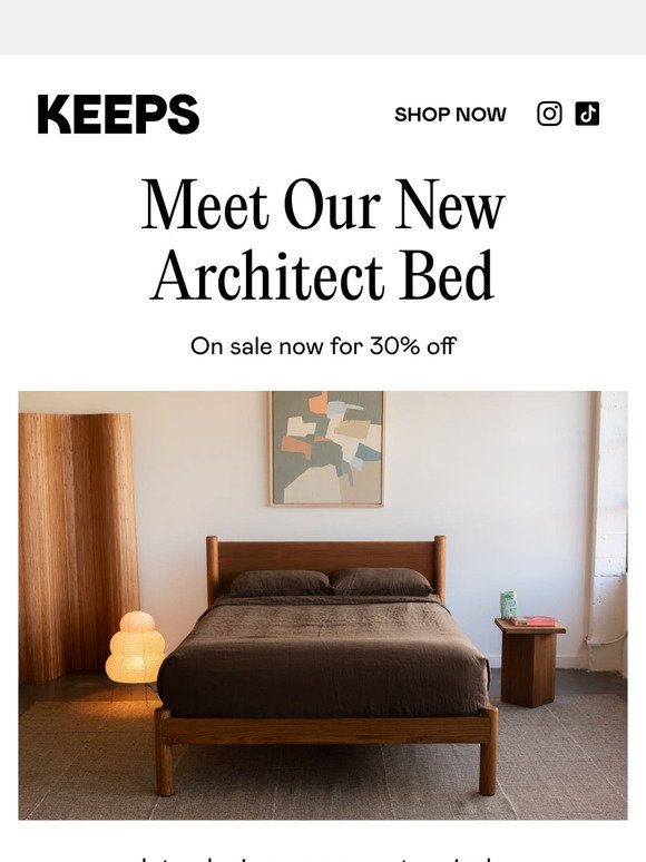 Keeps: Meet Our New Architect Bed | On Sale Now ️ | Milled