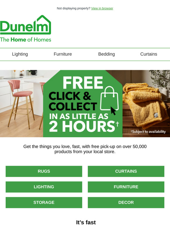 Dunelm: Why choose free Click & Collect? | Milled