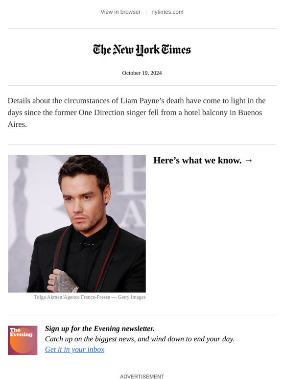 The New York Times Store: Liam Payne’s cause of death, the 911 call and ...