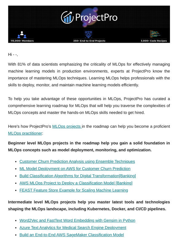 ProjectPro: Build 16 Production-Grade MLOps Projects With ProjectPro ...