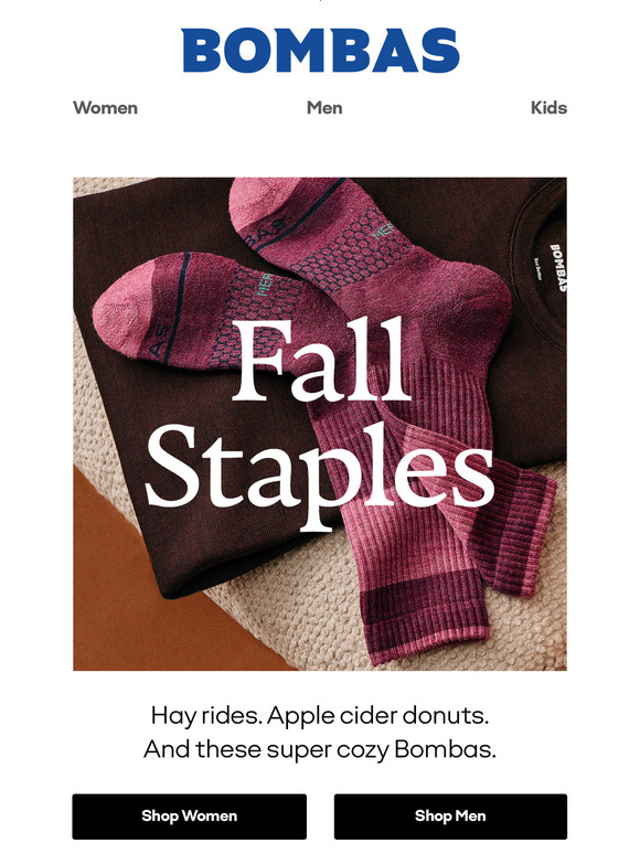 Bombas Email Newsletters: Shop Sales, Discounts, and Coupon Codes