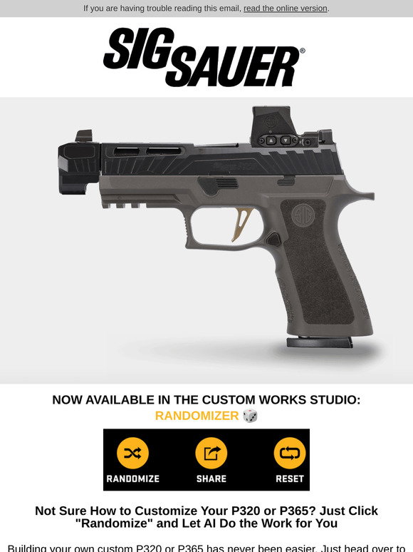 SIG SAUER: NEW: Custom Works Randomizer 🎲 | Milled