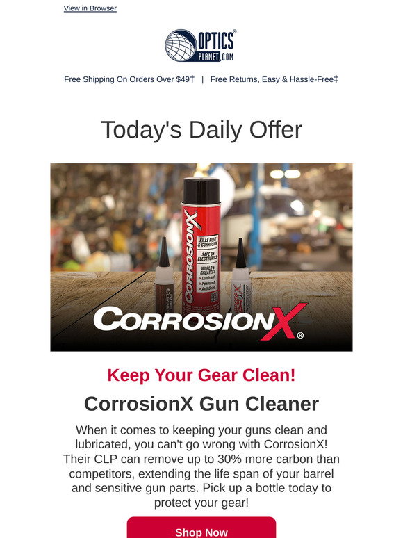 OpticsPlanet: Clean Your Gear With CorrosionX CLP! | Milled