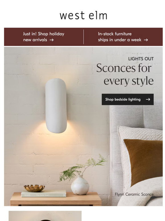 West Elm: Lighting for your guest room | Milled