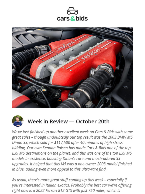 Cars & Bids: Cars & Bids - Week in Review | Milled