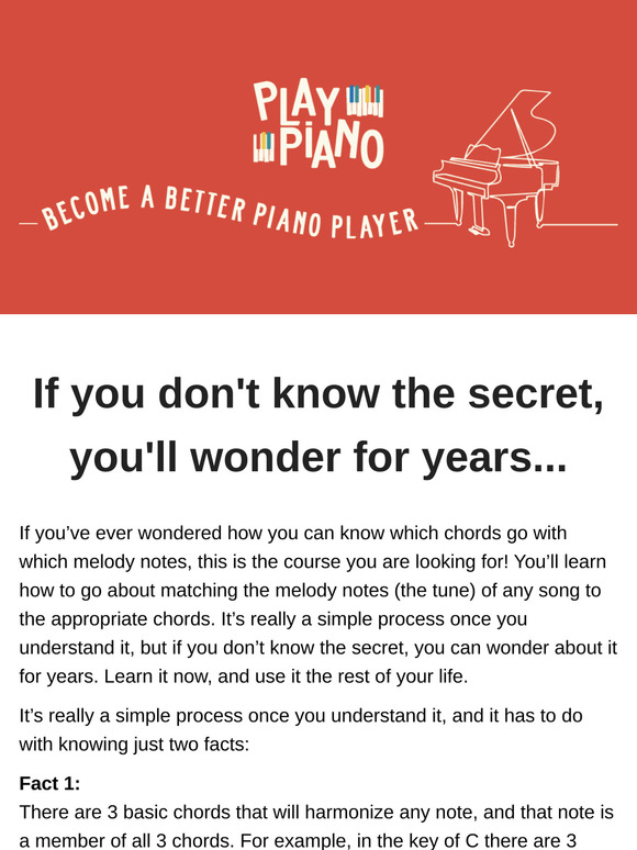 All Piano Sheet Music Has Buried Treasure In It: Which chords go with ...