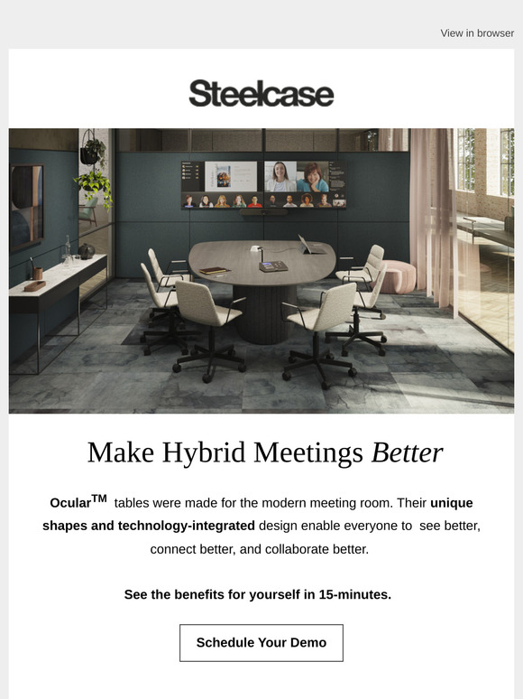 Steelcase: Learn How the NEW Steelcase Ocular Sightline Table Can ...