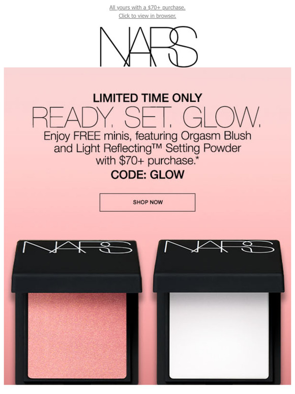 NARS Email Newsletters: Shop Sales, Discounts, and Coupon Codes