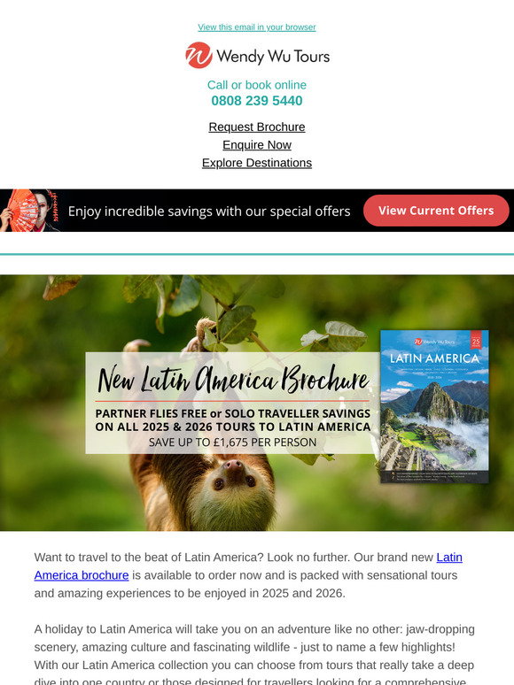Wendy Wu Tours: New Latin America brochure | Save up to £1,675 per ...