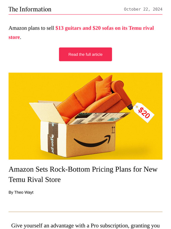 The Information: Amazon Sets Rock-Bottom Pricing Plans for New Temu ...